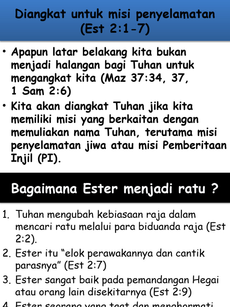Bagaimana Ester Menjadi Ratu | PDF