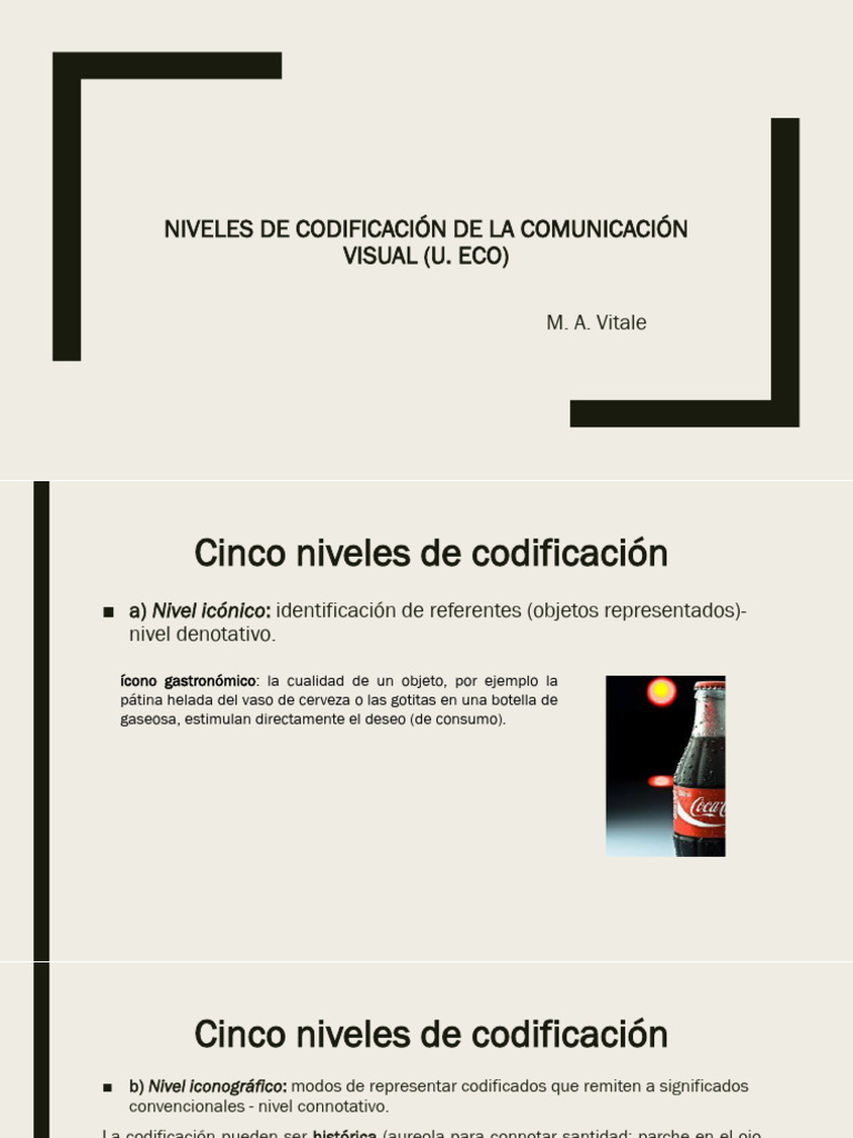 Niveles de Codificación Visual en Comunicación | PDF | Arte