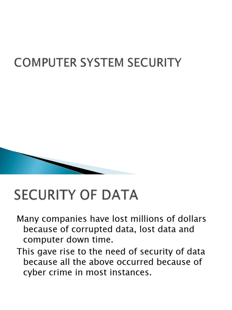 Computer System Security Pdf