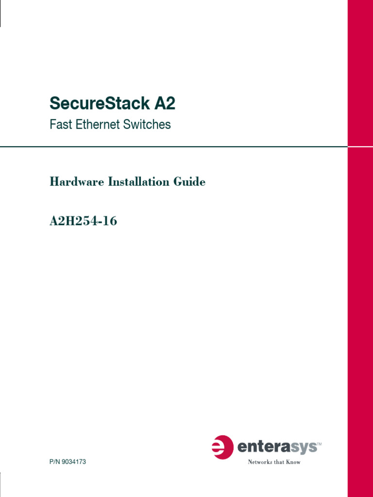 Enterasys A2h124 24 Manual Do Utilizador | PDF