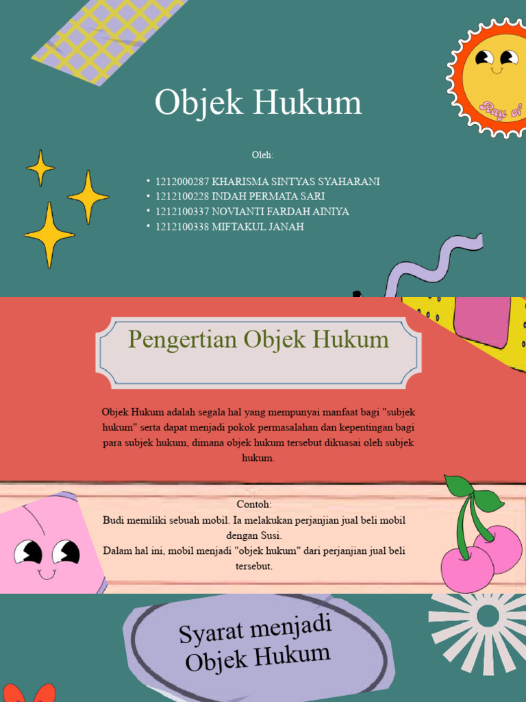 Hukum Bisnis D - Kel. 3 - Objek Hukum | PDF