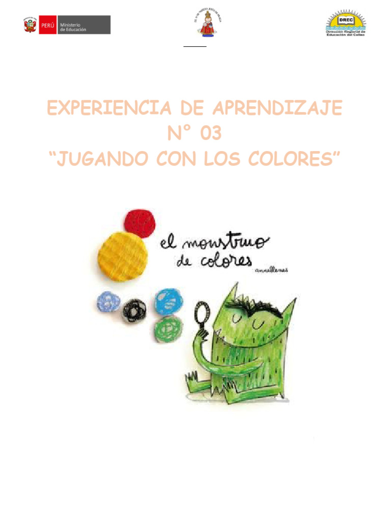 Experiencia De Aprendizaje N 03 Pdf Las Emociones Aprendizaje