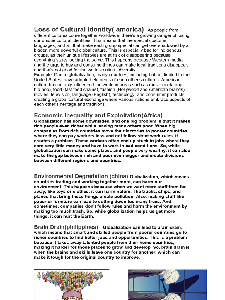 Negative Effects of Globalization | PDF | Globalization | Economic ...