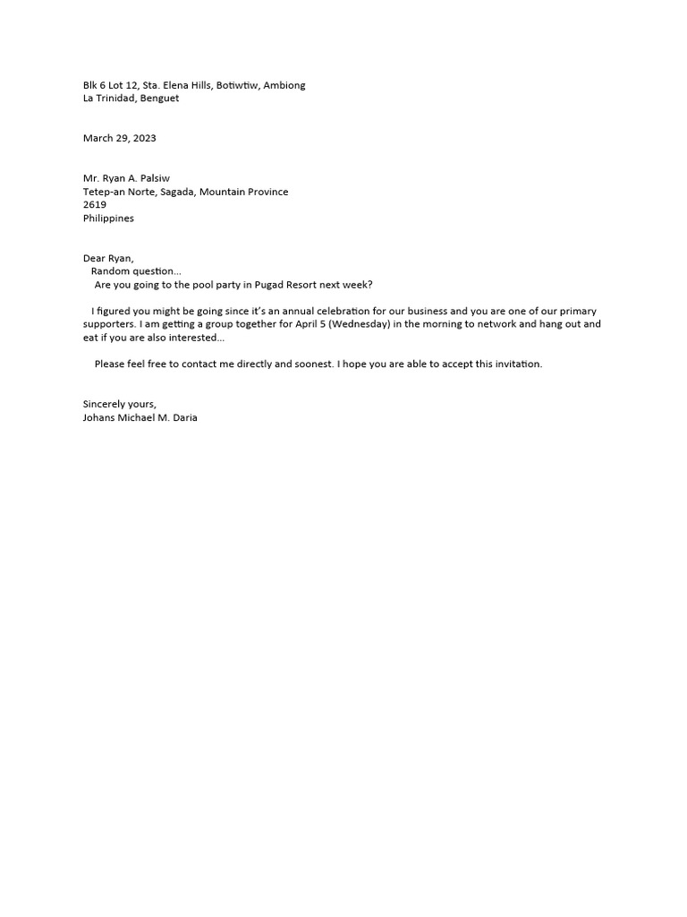 Civilian Letter | PDF