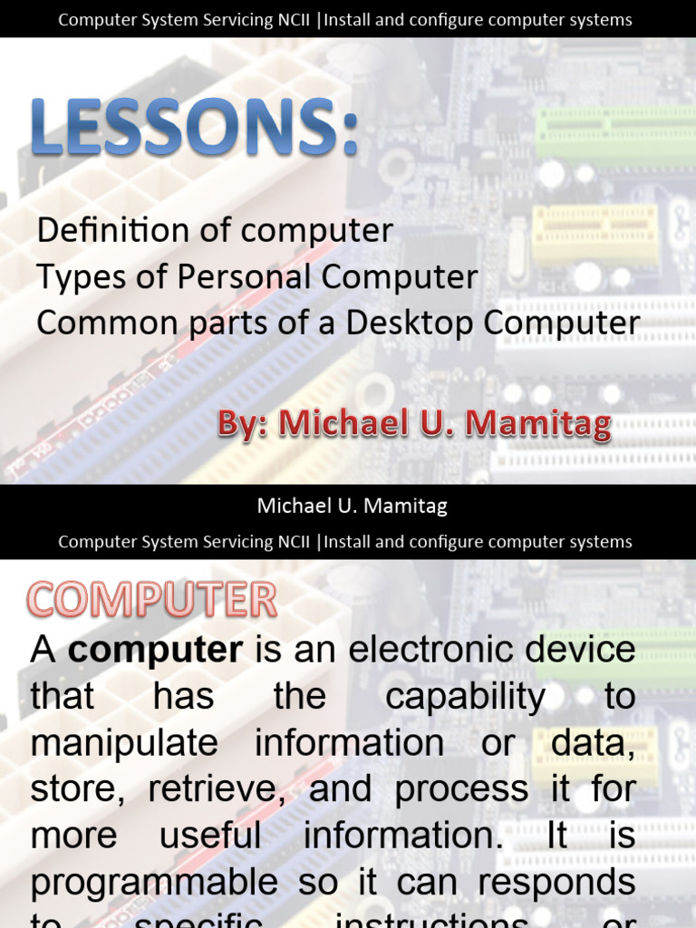 Types of Personal Computer | PDF | Electrical Engineering | Information ...