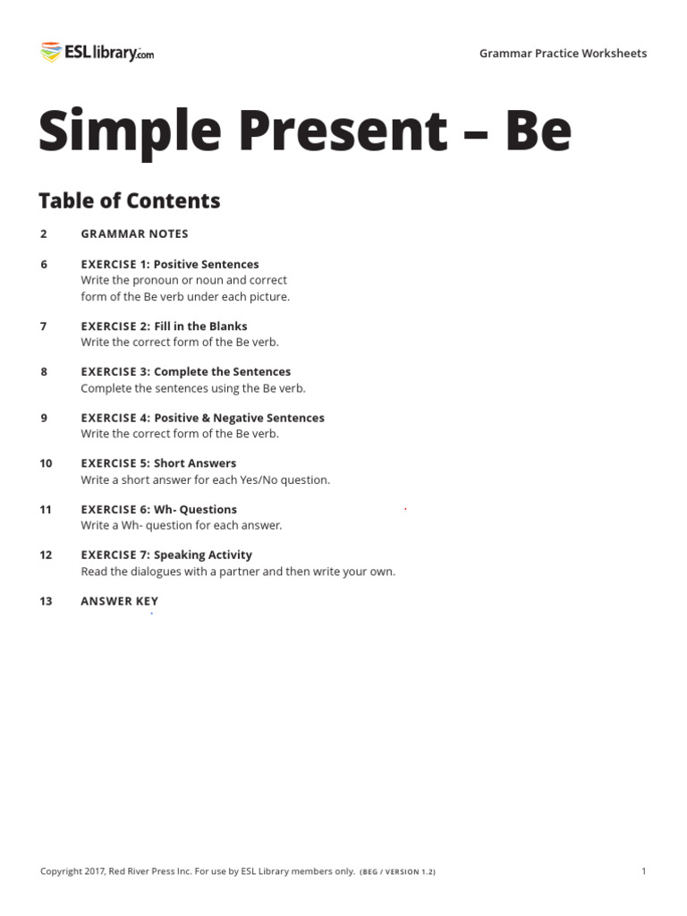 88 Simple-Present-Be US | PDF | Linguistics | Grammar