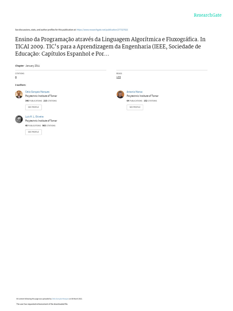 EnsinodaProgramaoAtravsdaLinguagemAlgortmicaeFluxogrfica VersaoNon ...