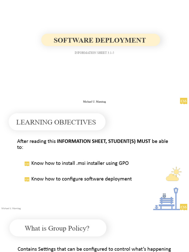 3.1-5 Software Deployment | PDF | Group Policy | Installation (Computer Programs)