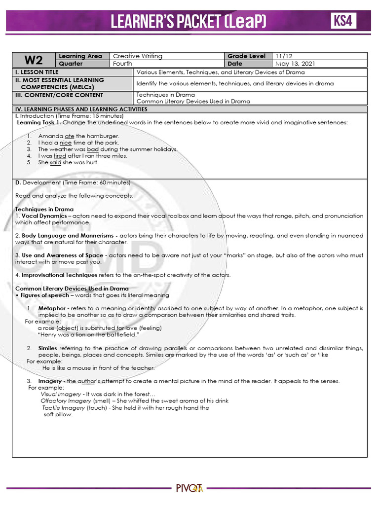 Q4-HUMSS-Creative Writing-12-Week2 | PDF