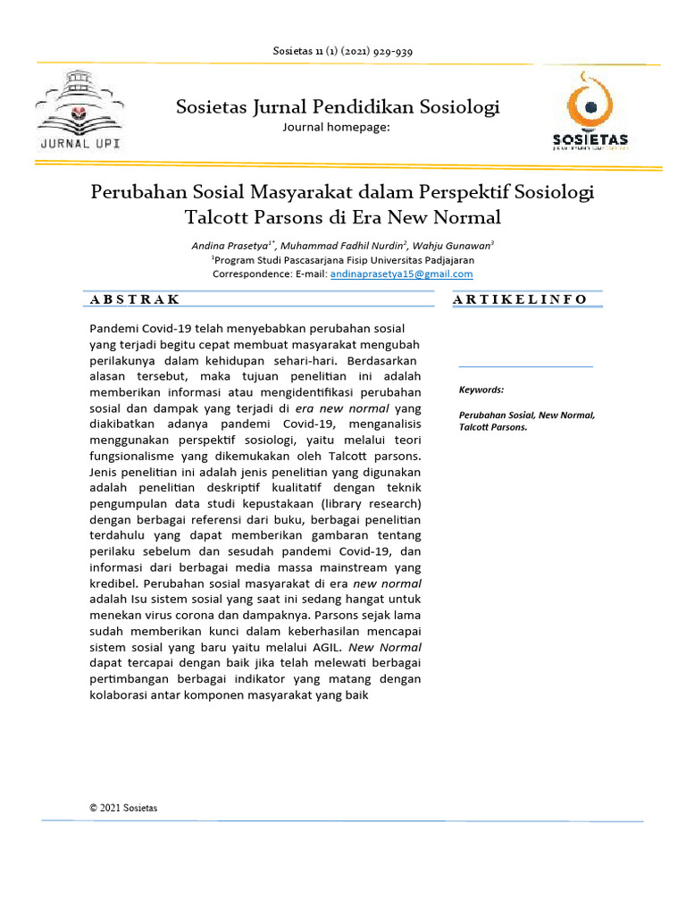 Jurnal Sosiologi | PDF