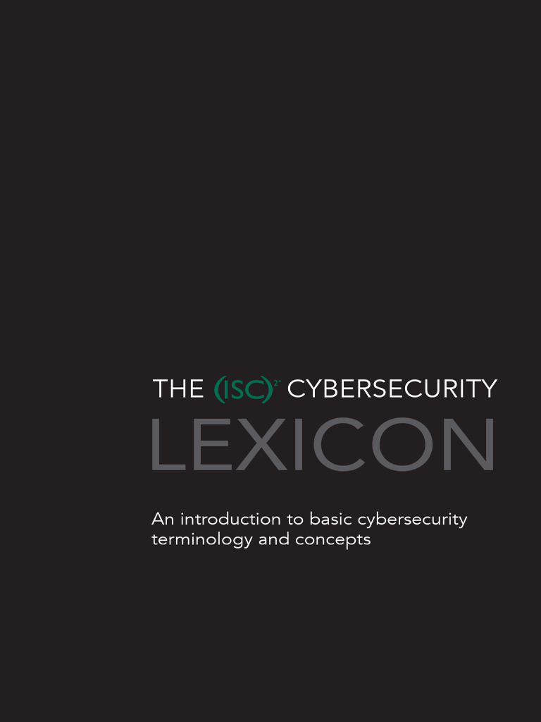 The ISC2 Cybersecurity Lexicon | PDF | Security | Computer Security