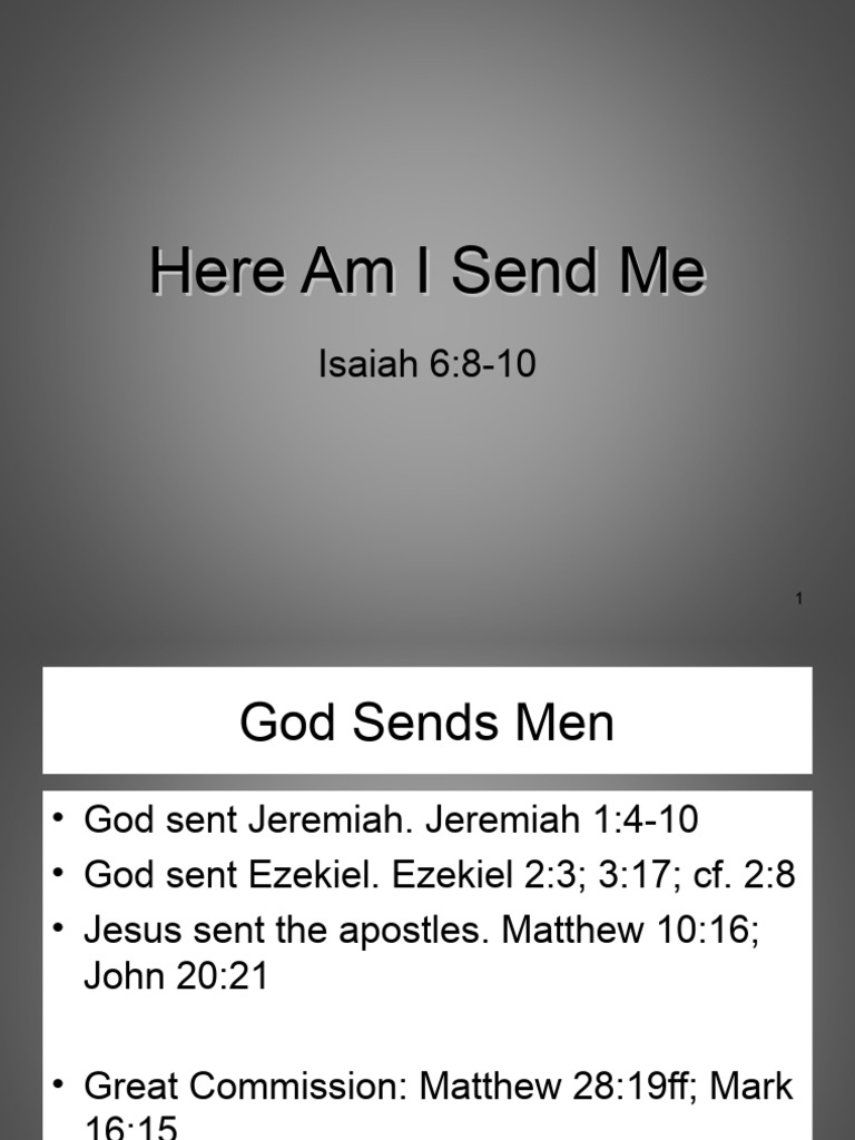 Here Am I, Send Me: A Call to Serve | PDF | Acts Of The Apostles ...