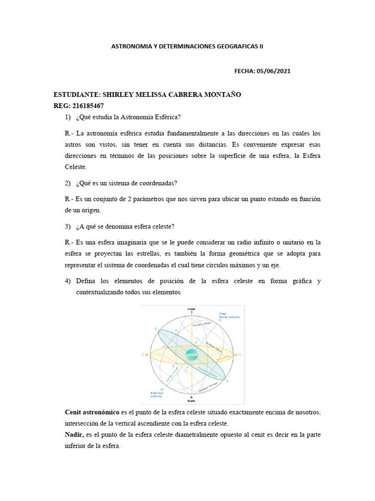 Cabrera Montaño - Shirley - Astronomia Ii | PDF | Azimut | Esfera