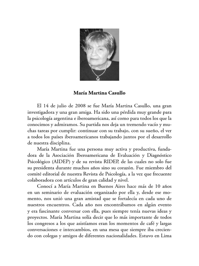 María Martina Casullo | PDF | Sicología