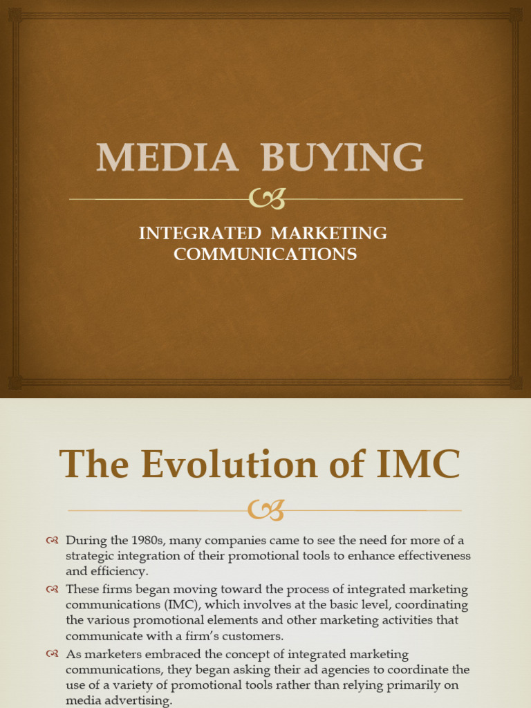Media Buying Integrated Marketing Communications-1 | PDF | Marketing ...