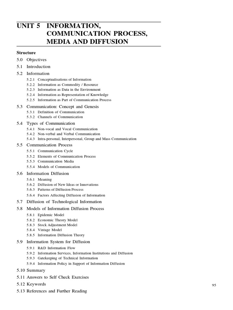 Unit 5 | PDF | Communication | Information