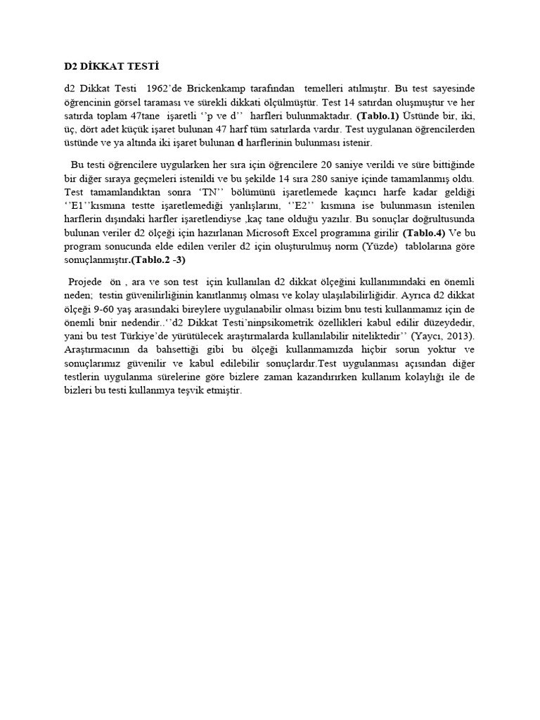 D2 Test Pdf