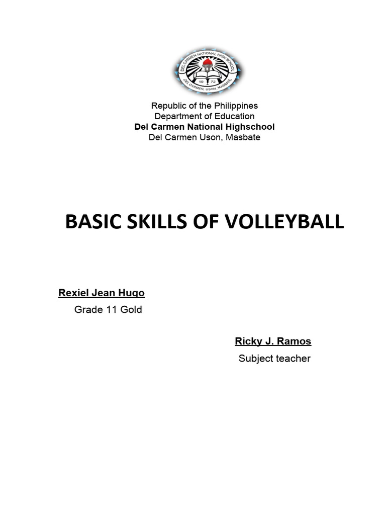 Basic Skills of Volleyball 1 | PDF