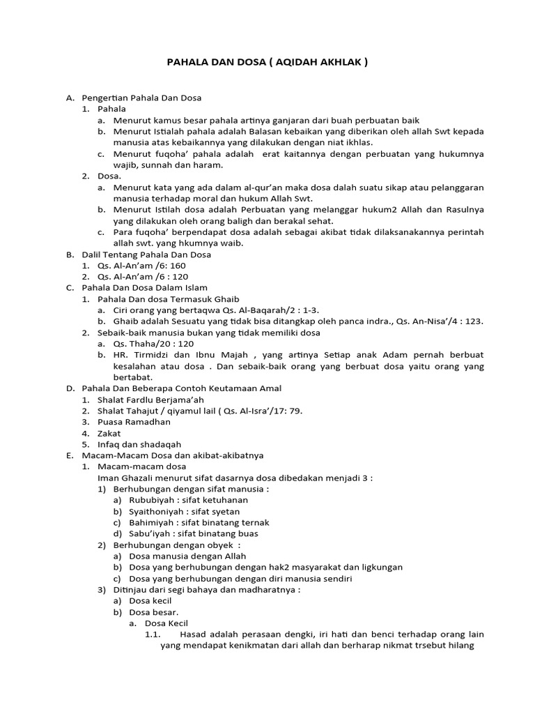 Pahala Dan Dosa | PDF