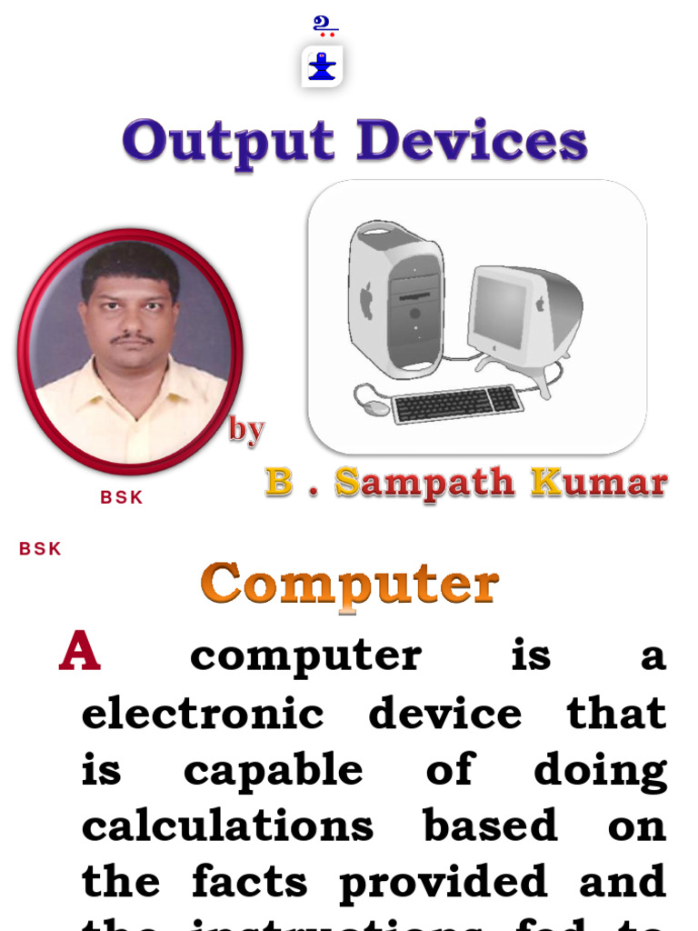 Output Devices Pdf Printer Computing Computer Monitor