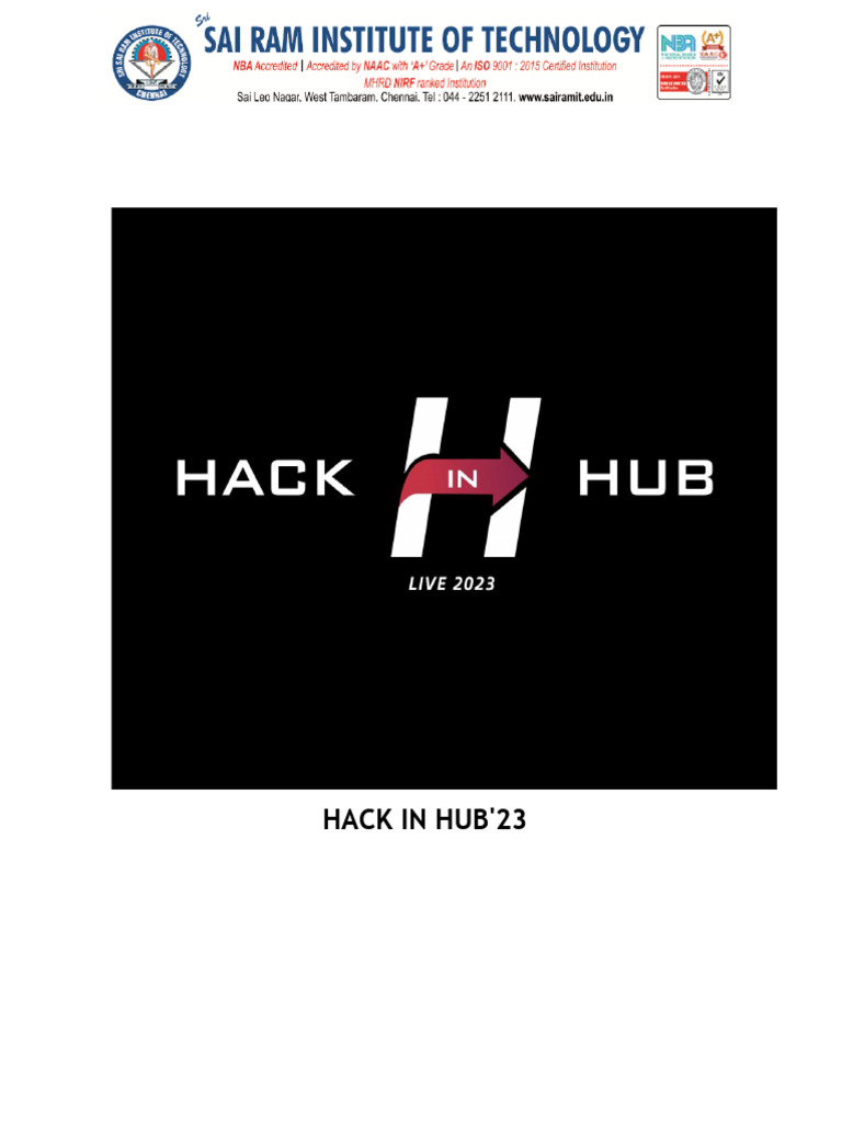 HACK in HUB'23 Instructions | PDF