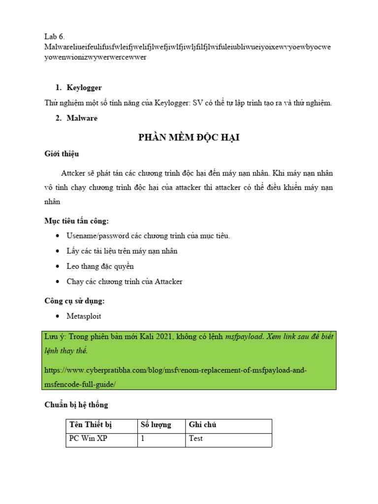 Lab 6. Malware | PDF