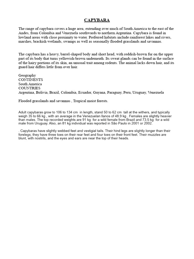 Capybara | PDF