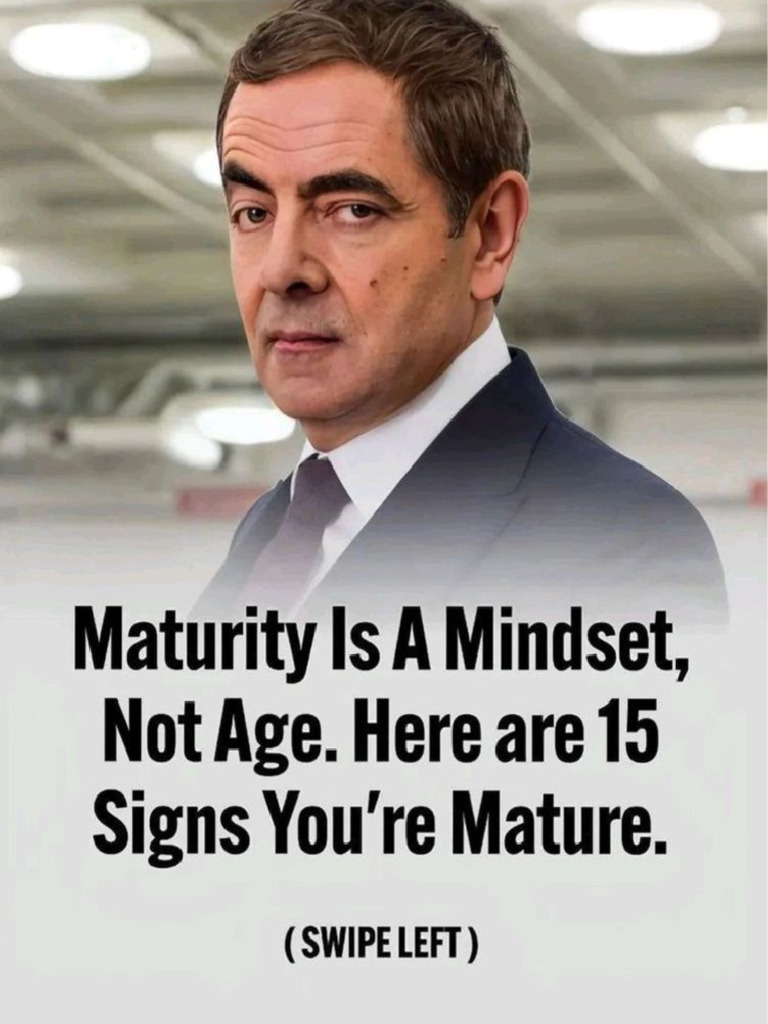Maturity Is A Mindset | PDF