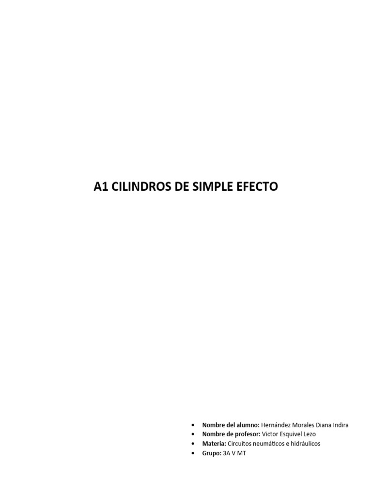A1 Cilindros de Simple Efecto | PDF | Máquinas | Bienes manufacturados