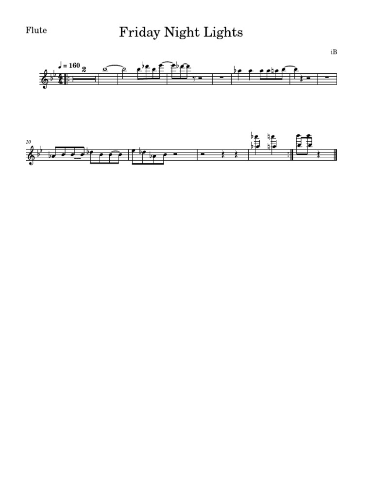 Friday Night Lights-Flute | PDF