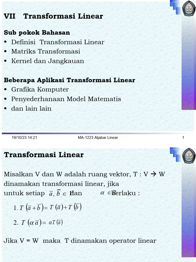 Bab-Vii-Transformasi-Linear B | PDF