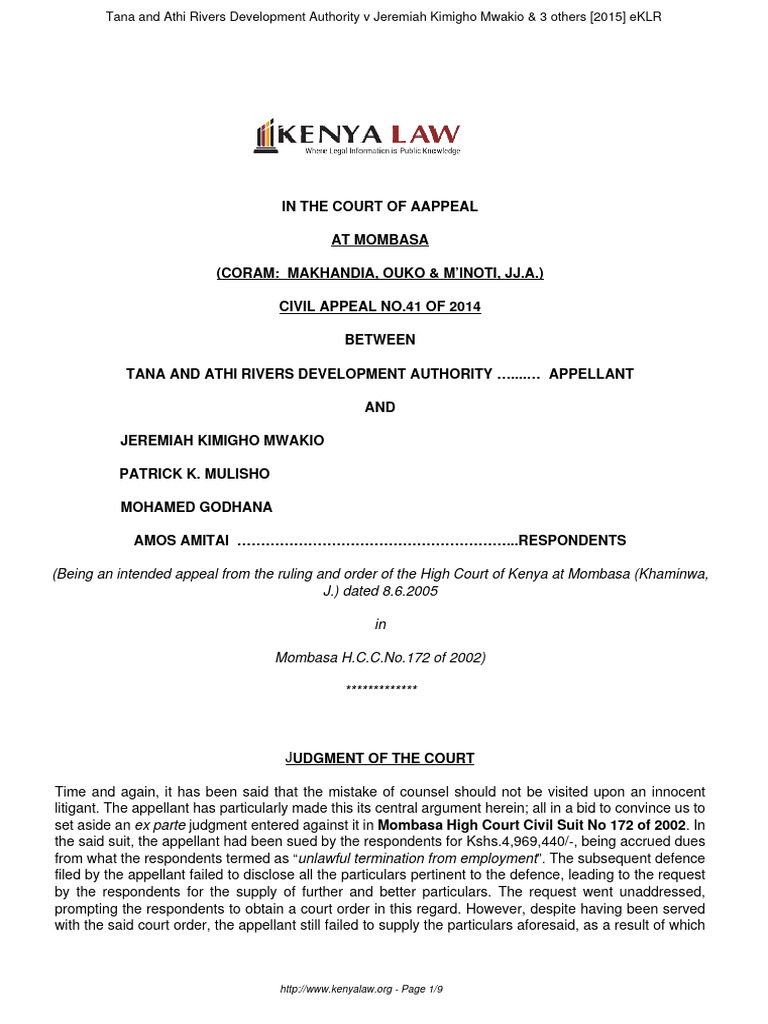 Civil Appeal 41 of 2014 | PDF