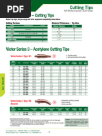 Victor Tip Charts: Acetylene Cutting Tip Chart | PDF | Phases Of Matter ...
