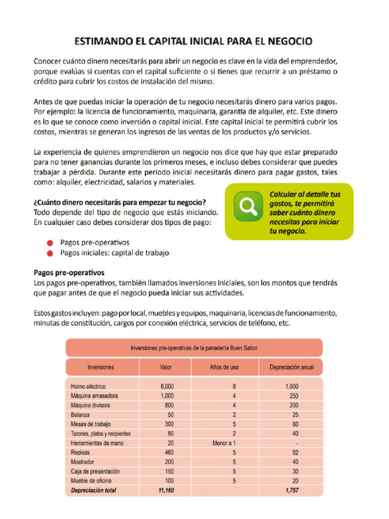 Capital Inicial Del Negocio - 114445 | PDF | Inversiones | Business
