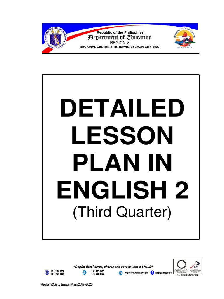 GRADE 2-3rd Quarter DLP in English Final | Download Free PDF | Lesson Plan | Learning