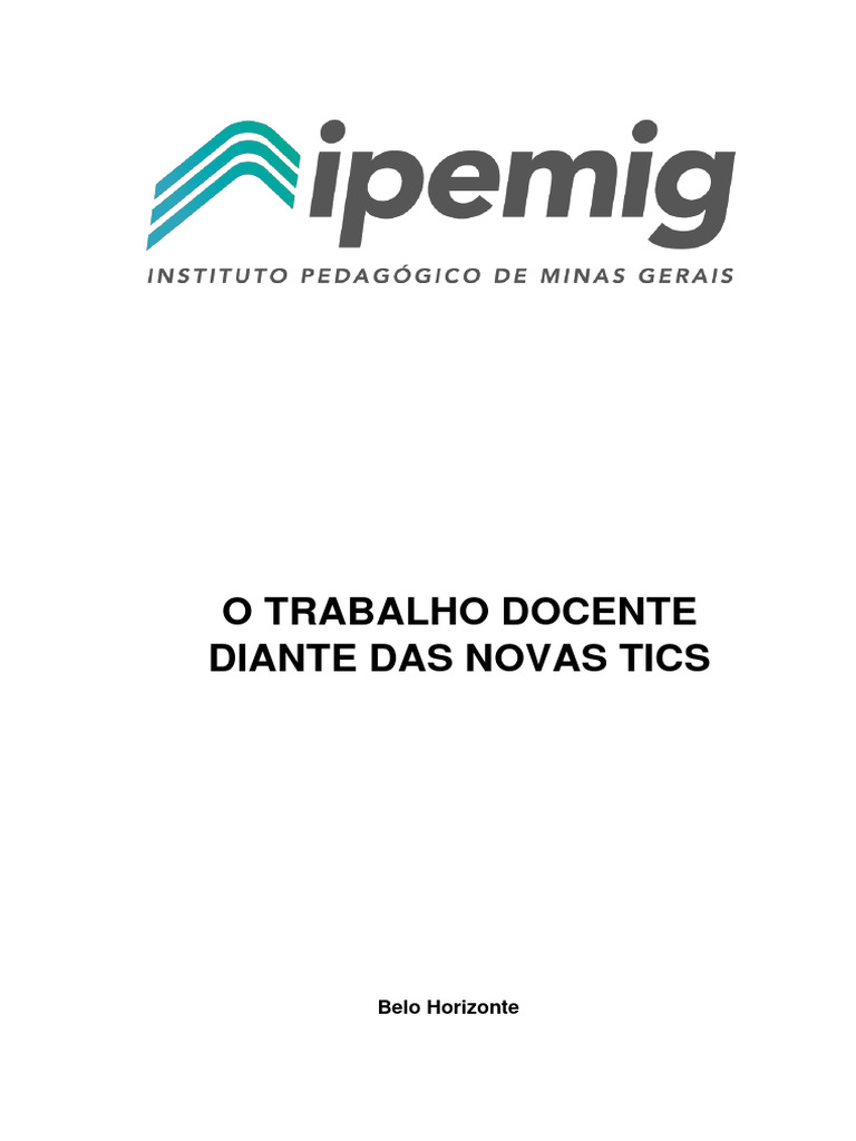 O Trabalho Docente Diante Das Novas Tics | PDF
