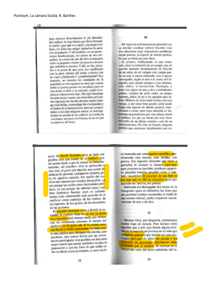 Barthes. Punctum | PDF