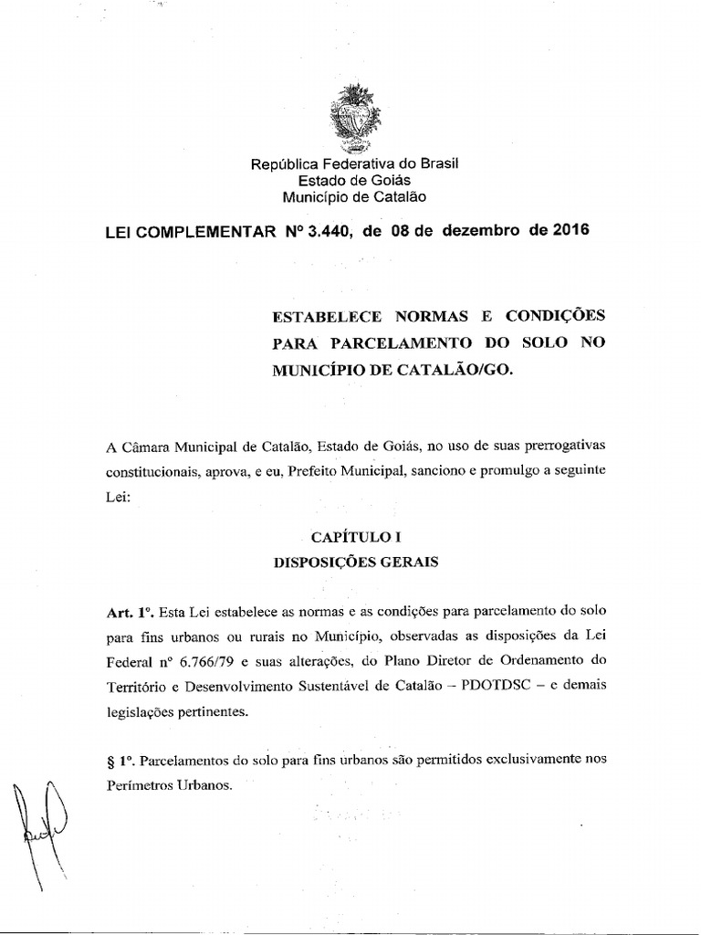 Lei Complementar N 3.440-2016 | PDF