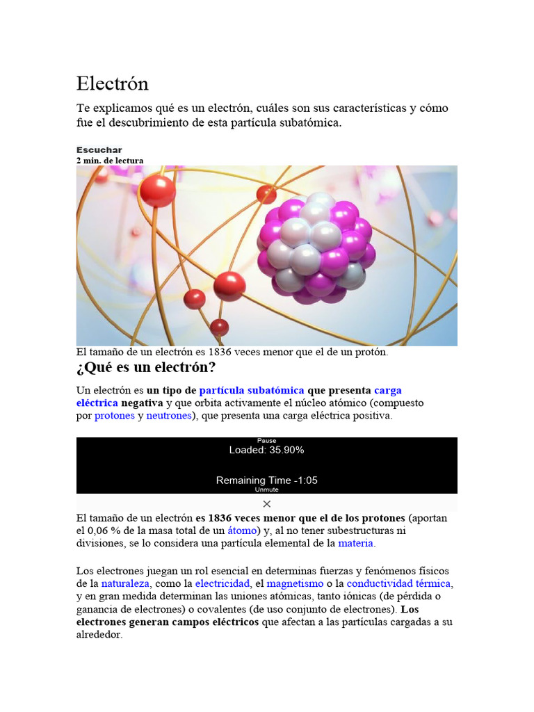 el electron lec6 | PDF | Electrón | Átomos