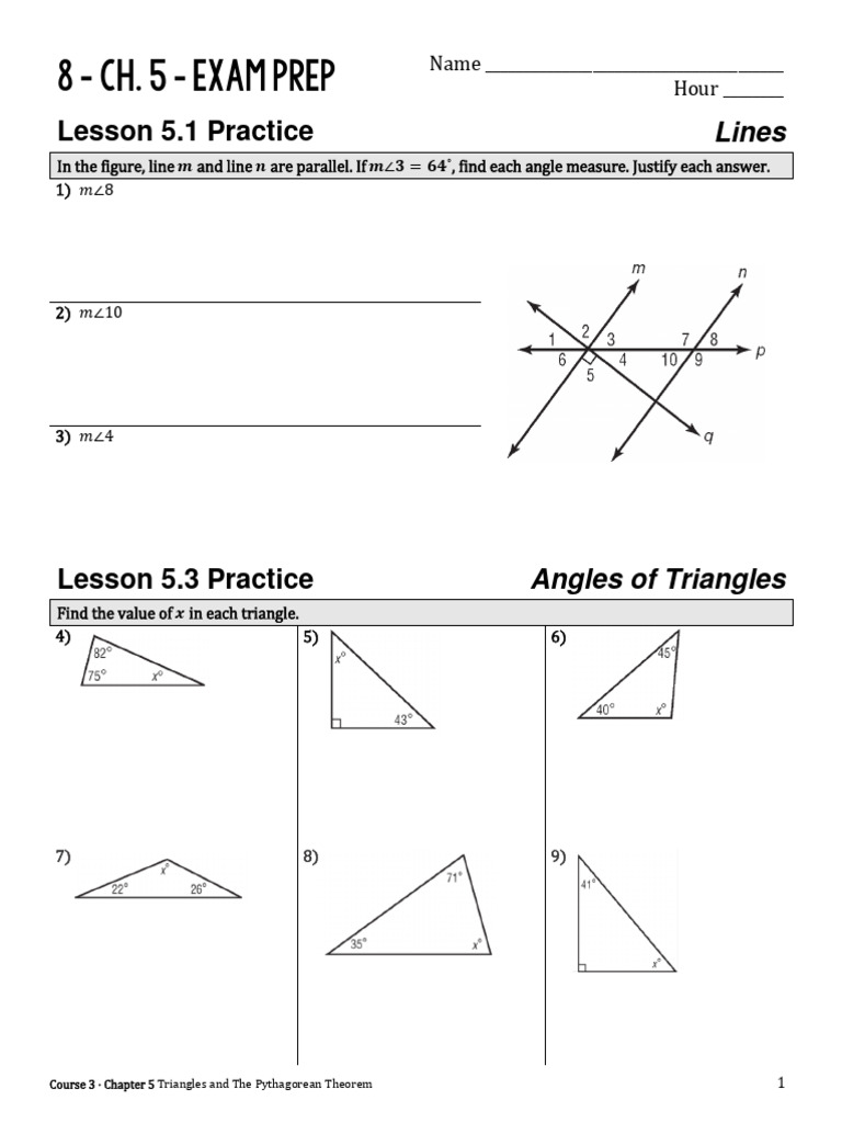 8 - Ch. 5 - Practice | PDF | Triangle | Polygon