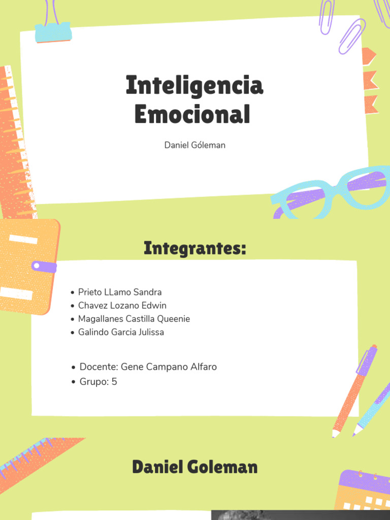 Inteligencia Emocional De Daniel Goleman Pdf Las Emociones