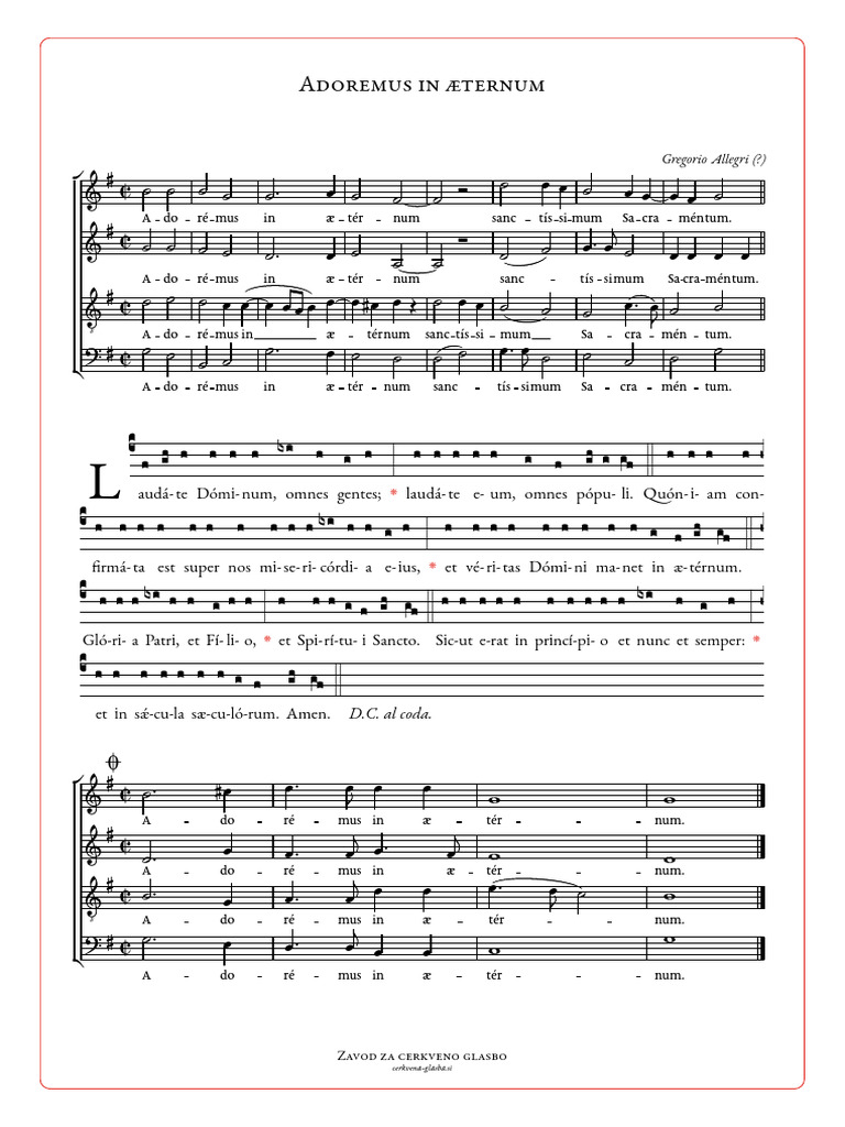 Adoremus in Aeternum | PDF