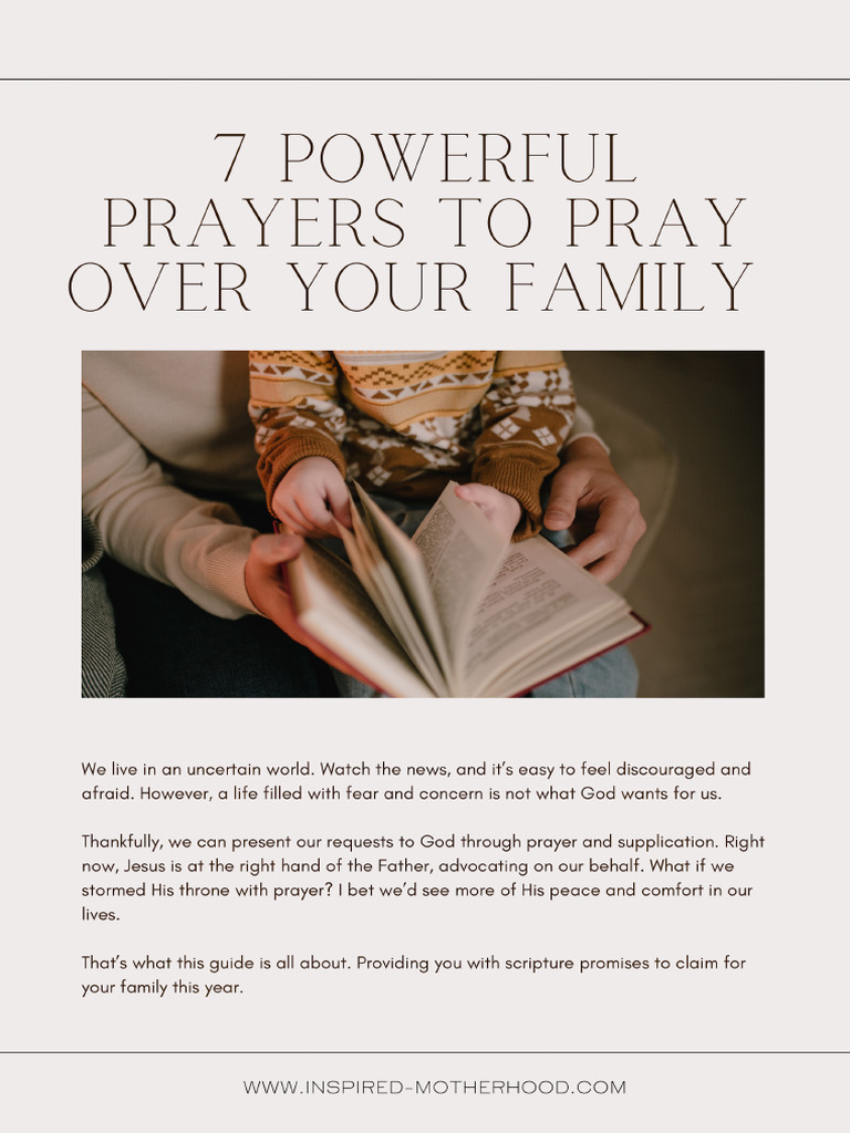 7 Powerful Prayers To Pray Over Your Family | PDF