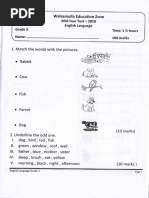 English Grade 5 Model Paper | PDF | Multiple Choice | Linguistic Typology