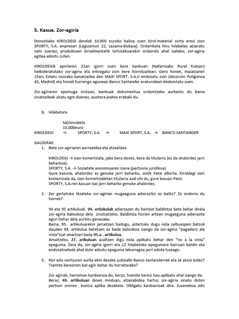 Kasua Zor-Agiria Oraktika | PDF