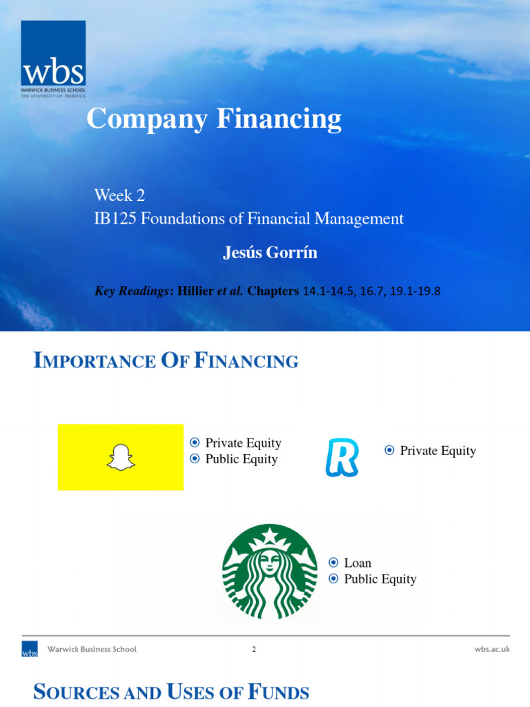 Lecture 3 4 Company Financing | PDF | Stocks | Corporate Finance