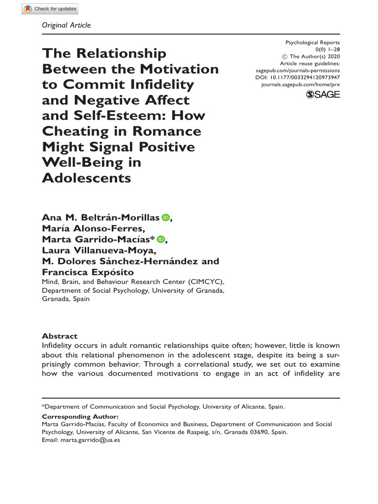 Cheating On Relationship | PDF | Infidelity | Adolescence
