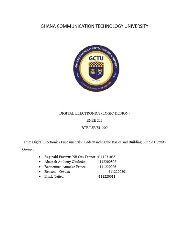 DIgital_electronics_full_project%5b1%5d | PDF | Logic Gate | Digital ...