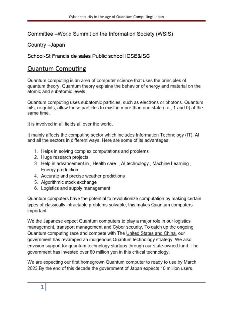 Cyber Security in The Age of Quantum Computing | PDF | Quantum Computing | Computer Security