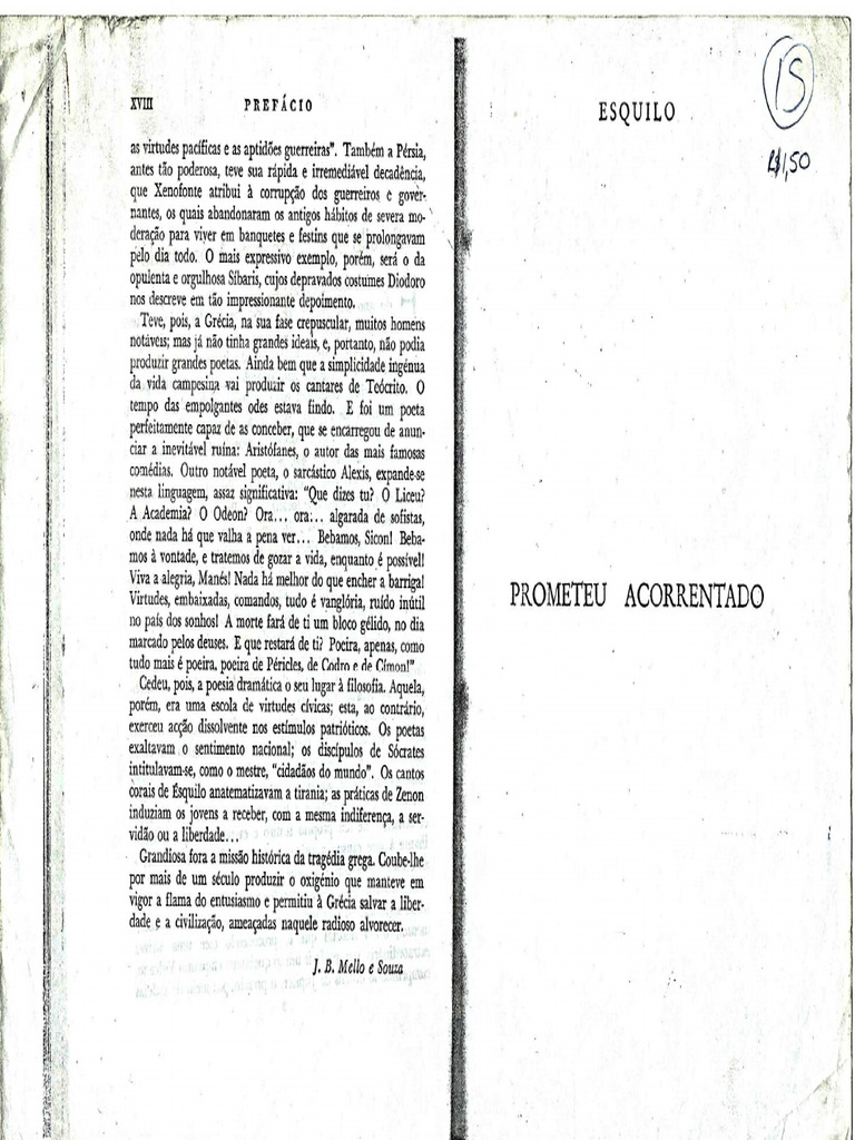 Prometeu Acorrentado - Ésquilo | PDF